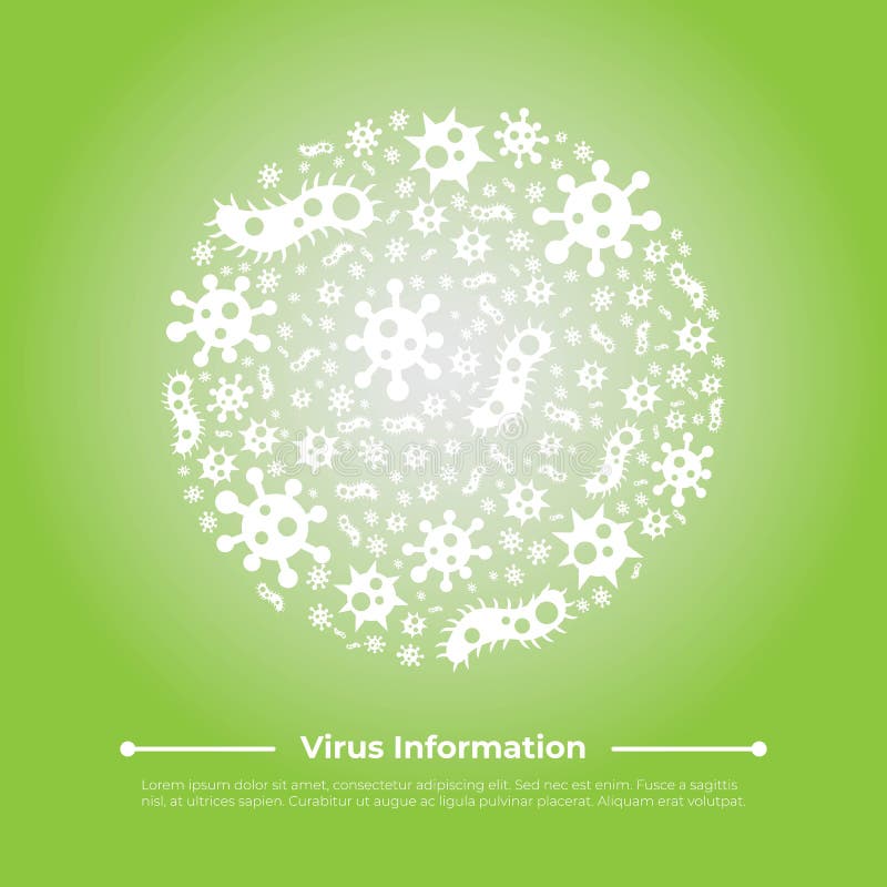 Flat design of viruses stock vector. Illustration of information ...
