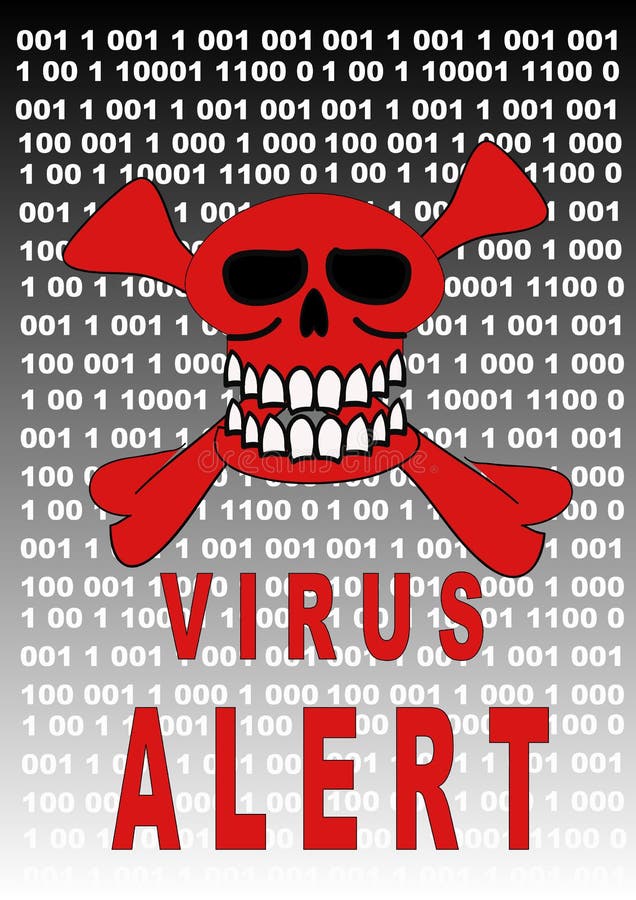 Virus alert stock illustration. Illustration of computers - 1857986