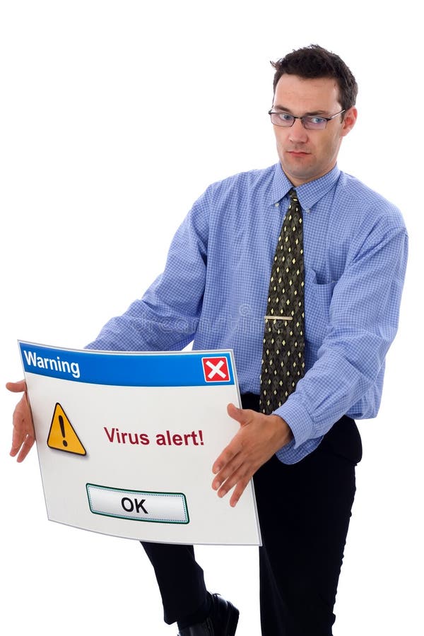 Virus alert stock image. Image of alert, software, male - 3168745