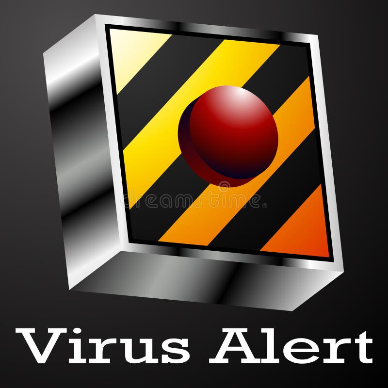 Virus Alert Button stock vector. Illustration of viral - 16369991