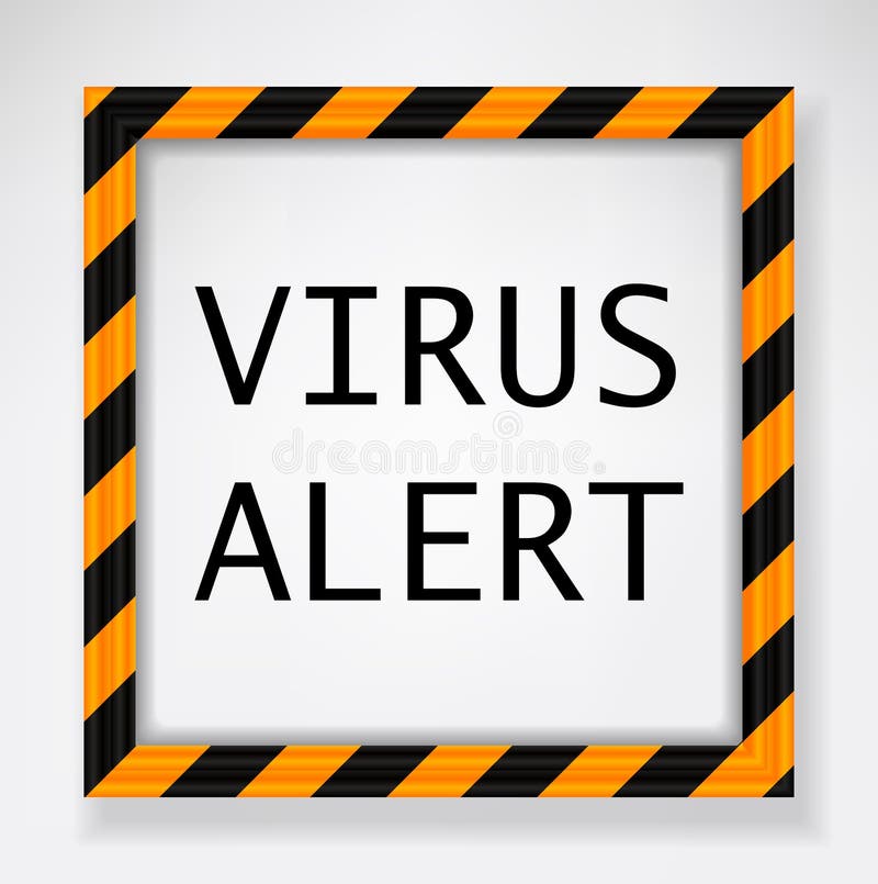 Virus alert sign stock vector. Illustration of global - 174730982