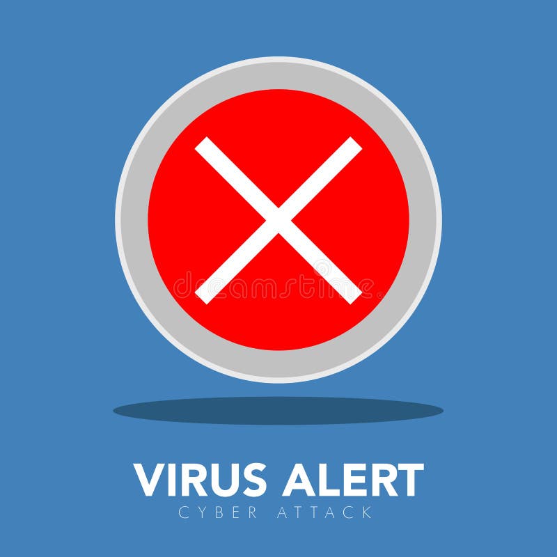Virus Alert Sticker. Cyber Attack Stock Vector - Illustration of ...