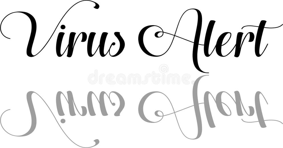 Virus Alert Text Sign Illustration Stock Vector - Illustration of ...