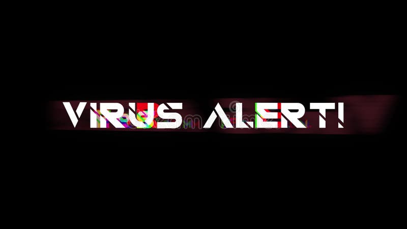 VIRUS Alert Warning Error Message Blinking on Screen. Stock Video ...