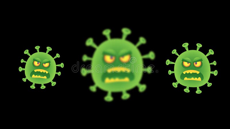 Virus Appears and Attacks. Character Animation Stock Footage - Video of ...