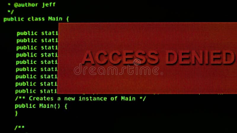 Virus Atack. Some Programmers Code in Green Color on Black Screen Stock ...
