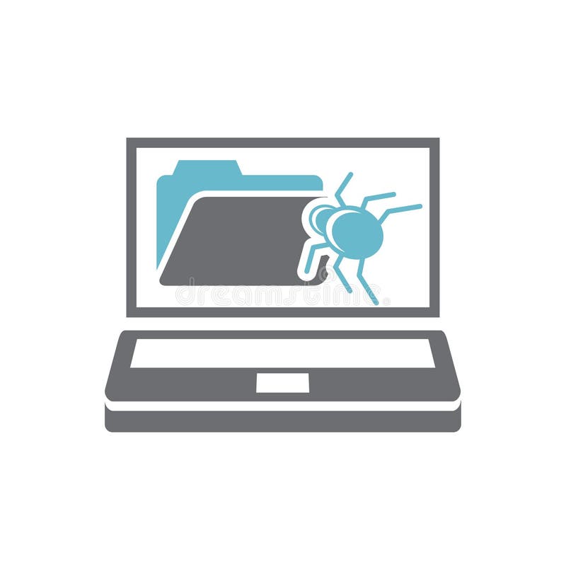 Virus Attack Icon on Background for Graphic and Web Design. Simple ...