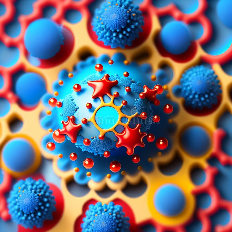 Virus au microscope illustration stock. Illustration du science - 276615778