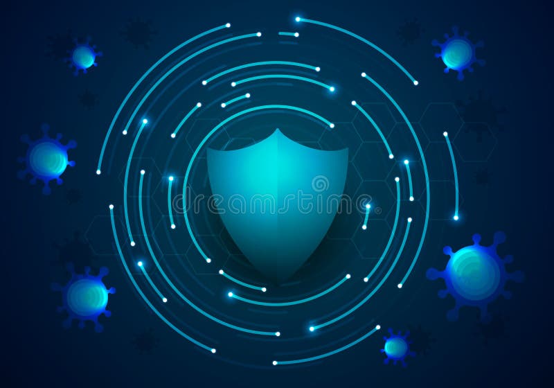 Protect Against Virus Concept. Medical or Technology Background Stock ...