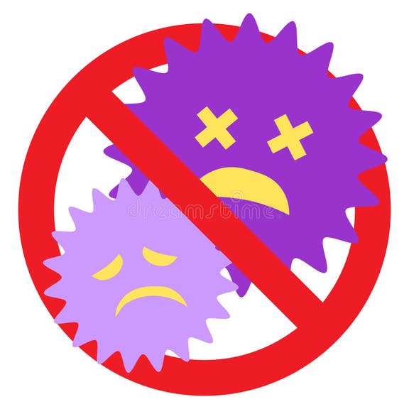 Virus, Bacteria Character, Weak Expression Stock Vector - Illustration ...