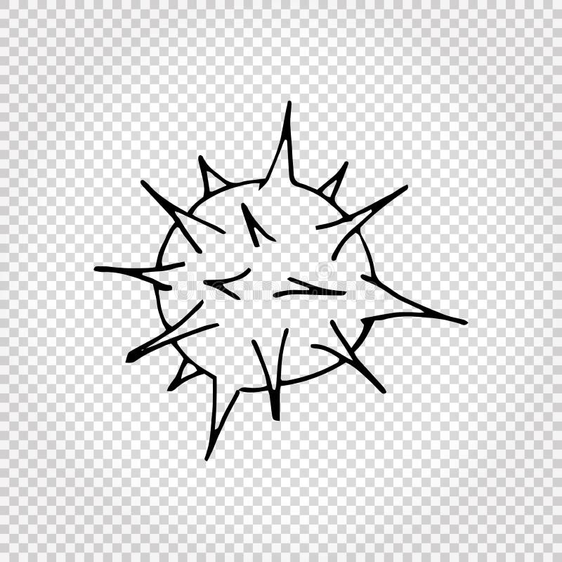 Virus and Bacteria Hand Drawn Icon. Simple Black Doodle Illustration ...