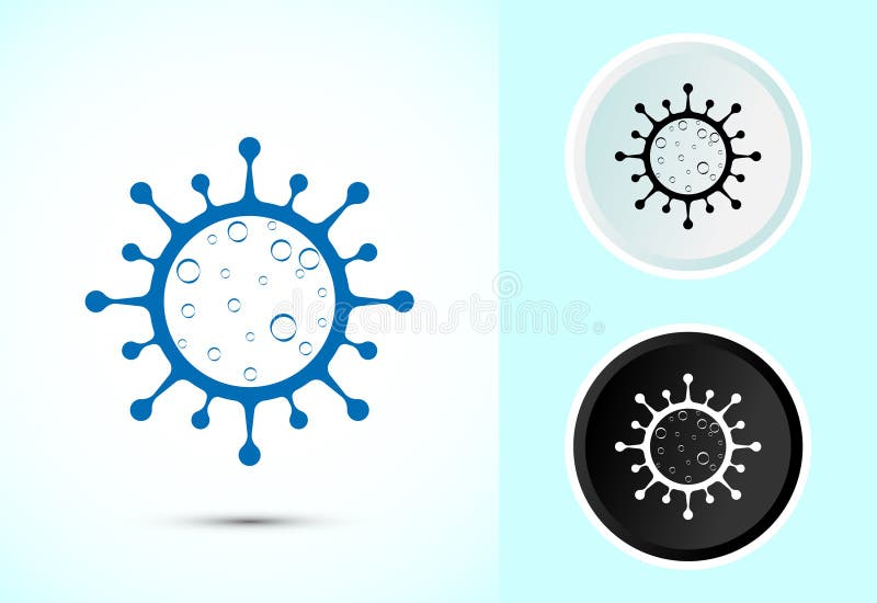 Virus, Bacteria Icon Design Illustration. Microbe Bacteria Sign Stock ...