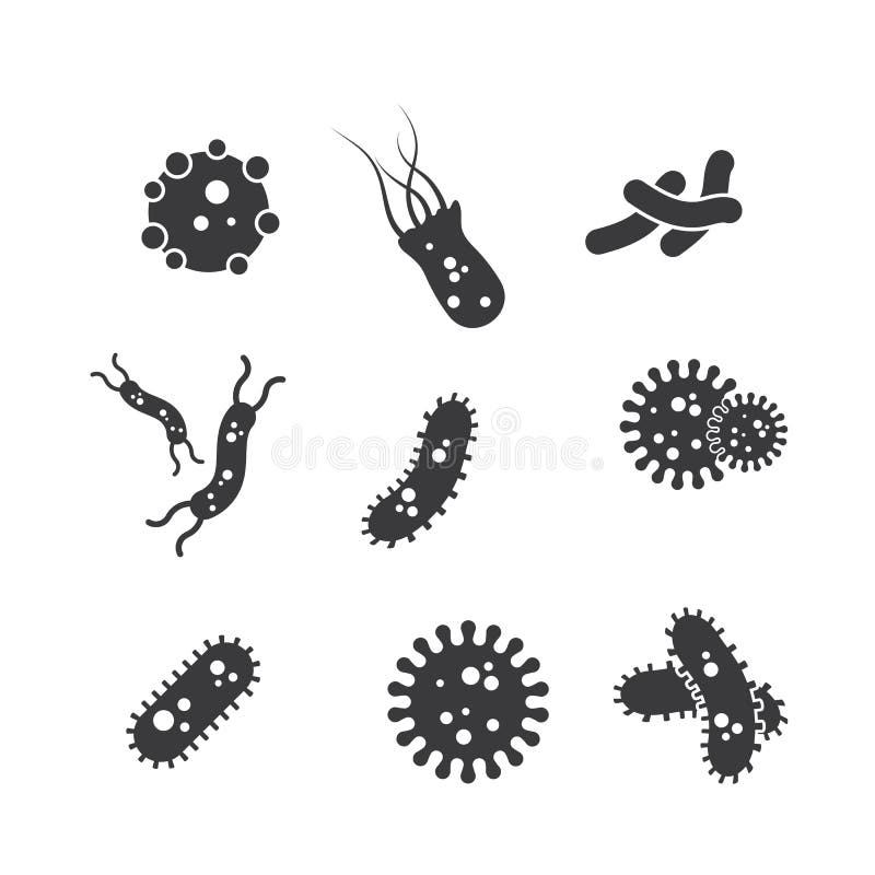 Virus and Bacteria Icon Vector Illustration Design Stock Vector ...