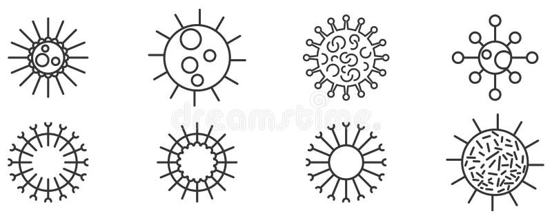 Icons Various Bacteria Germs Stock Illustrations – 22 Icons Various ...