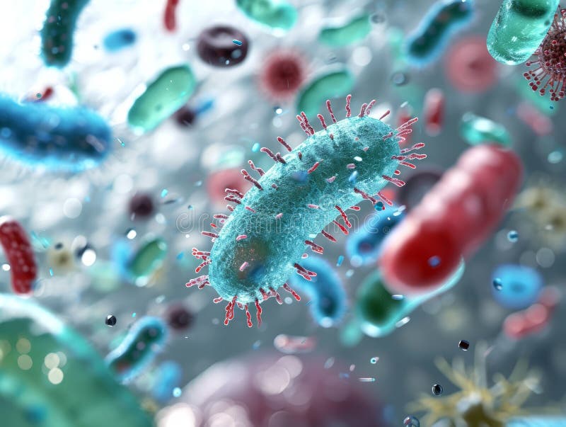 Virus, Bacteria, Pathogen. 3d Rendering, 3d Illustration Stock ...