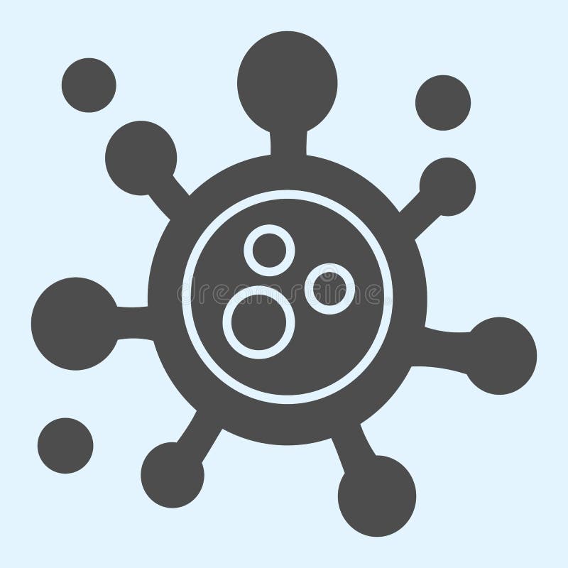 Virus or Bacteria Solid Icon. Covid-19 Pathogenic Microbe Glyph Style ...
