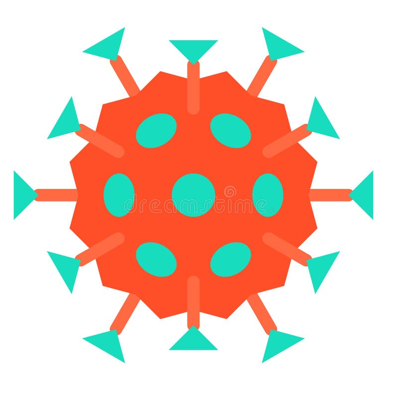 Virus or Bacteria Vector Illustration, Flat Style Icon Stock Vector ... Virus or Bacteria Vector Illustration, Flat Style Icon Stock Vector ...
