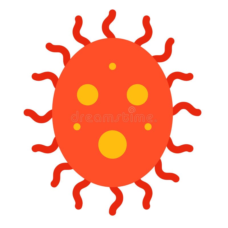 Virus or Bacteria Vector Illustration, Flat Style Icon Stock Vector ... Virus or Bacteria Vector Illustration, Flat Style Icon Stock Vector ...