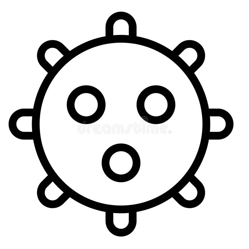 Virus or Bacteria Vector Illustration, Line Style Icon Stock Vector ... Virus or Bacteria Vector Illustration, Line Style Icon Stock Vector ...