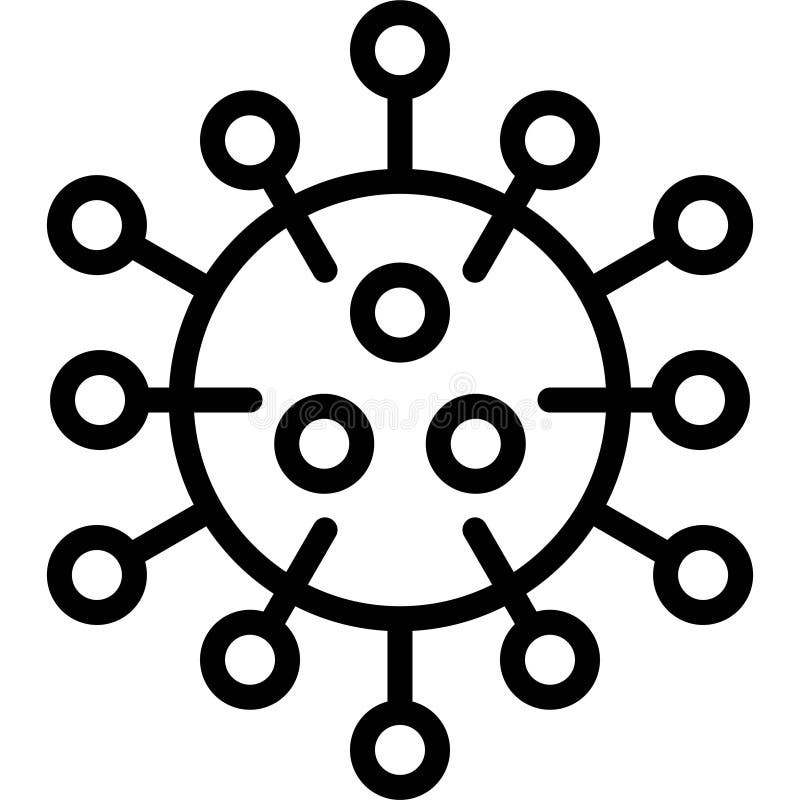 Virus or Bacteria Vector Illustration, Flat Style Icon Stock Vector ...