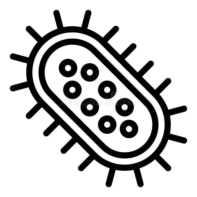Virus or Bacteria Vector Illustration, Line Style Icon Stock Vector ... Virus or Bacteria Vector Illustration, Line Style Icon Stock Vector ...
