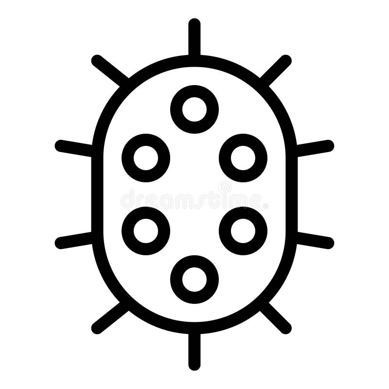 Virus or Bacteria Vector Illustration, Line Style Icon Stock ... Virus or Bacteria Vector Illustration, Line Style Icon Stock ...