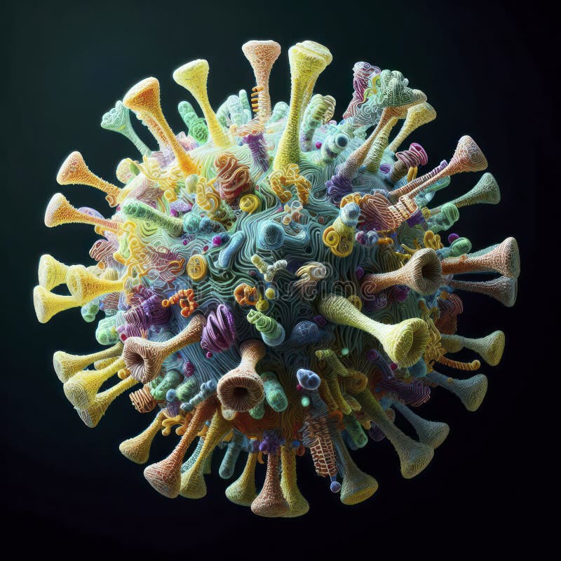 A Virus that is Being Infected. Ai Generative Stock Illustration ...
