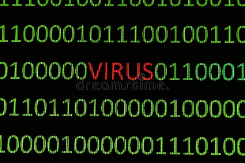 Virus in binary code stock vector. Illustration of destroy - 11096070