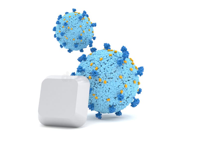 Virus with Blank Keyboard Key Stock Illustration - Illustration of ...