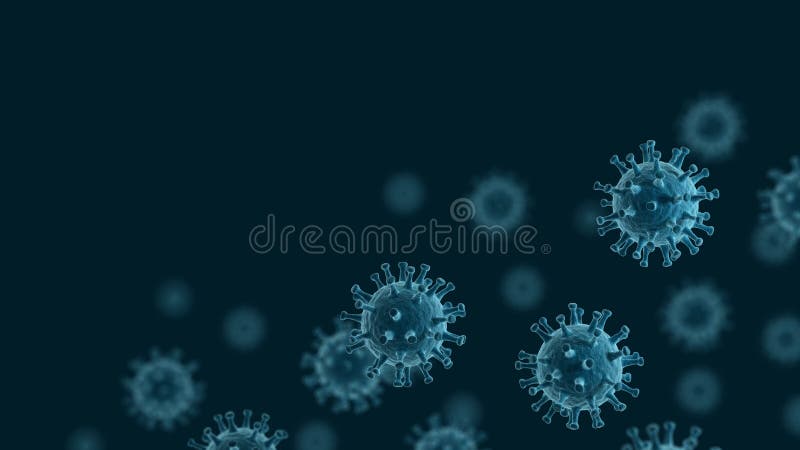 Virus. Blue color stock illustration. Illustration of research - 376962505