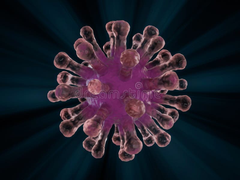 The Virus in the Body in the Macro Scale. 3D Rendering Stock ...