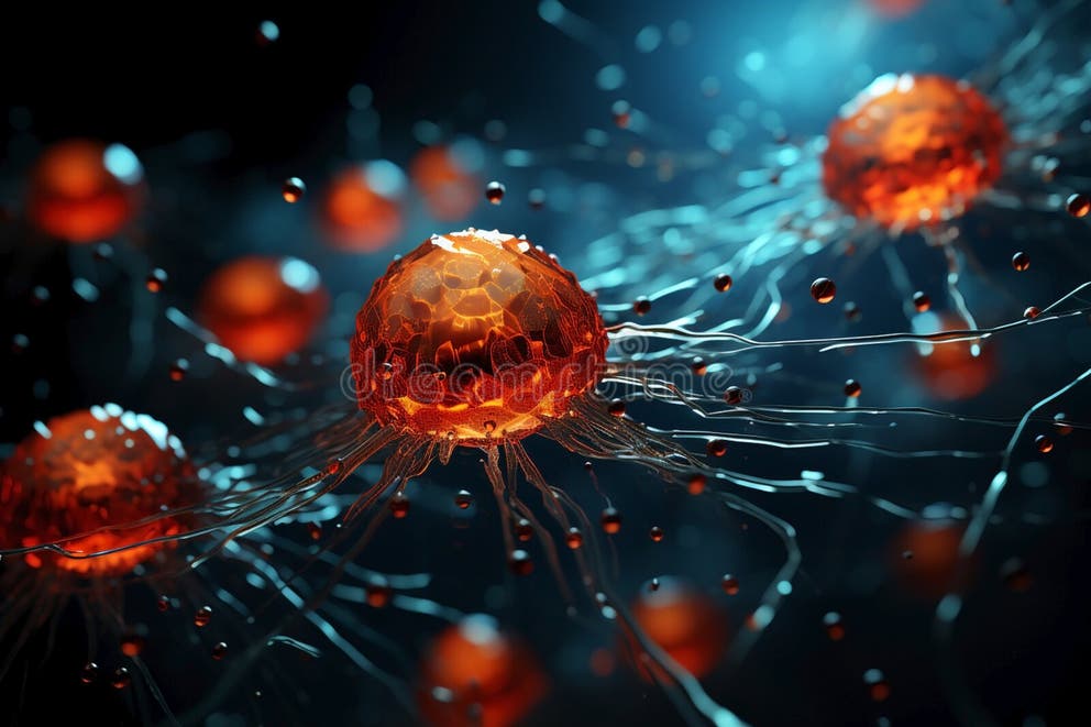 Virus in Body Micro View,ilness Development Stock Illustration ...