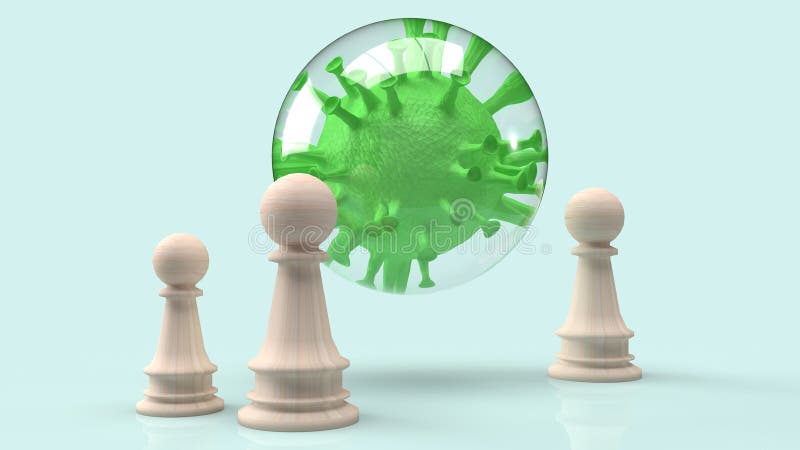 Virus in Bubble for Outbreak Content 3d Rendering Stock Illustration ...