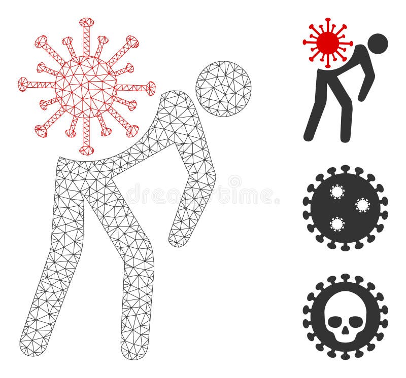 Virus Carrier Polygonal Frame Vector Mesh Illustration Stock Vector ...