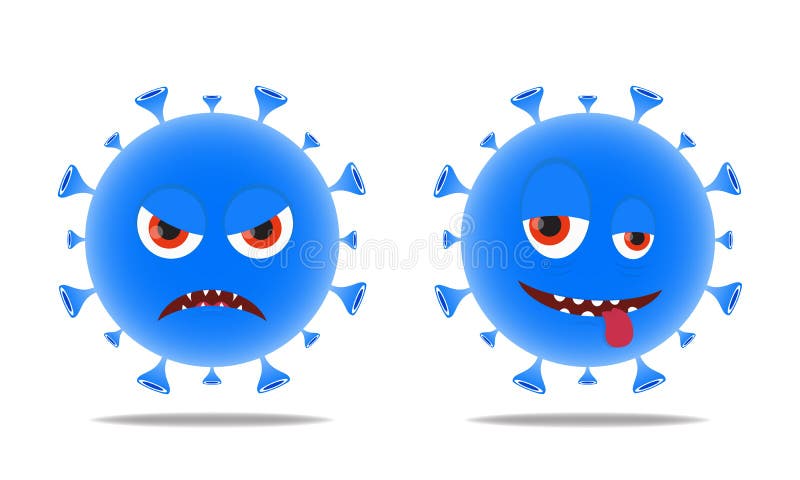 Virus Cartoon Vector Illustration, Microorganism Virus Icon Stock ...