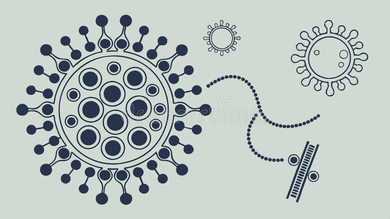 Virus Cell Design Element for Science and Medical Themes Vector Design ...
