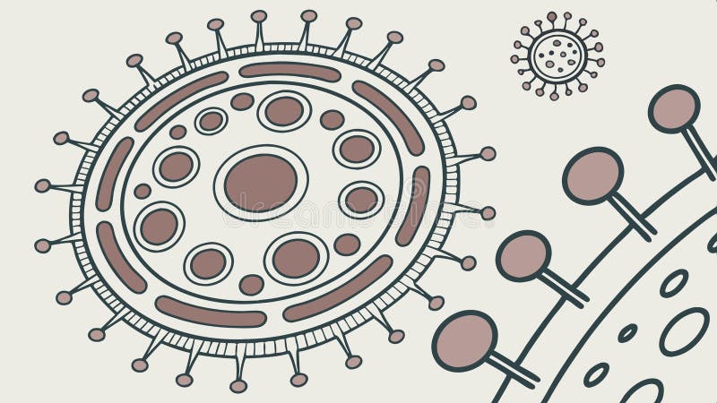Virus Cell Design Element for Science and Medical Themes Detailed ...