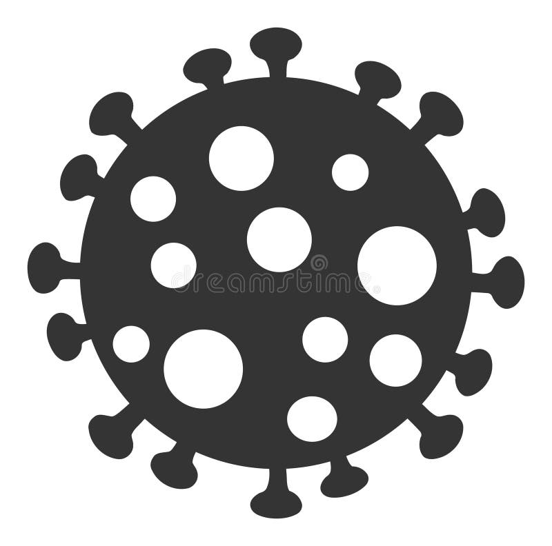 Virus Cell Raster Icon Illustration Stock Illustration - Illustration ...