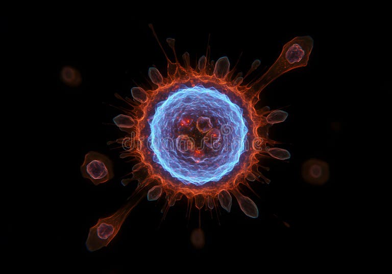 Virus Cell Structure Illustration Stock Illustration - Illustration of ...