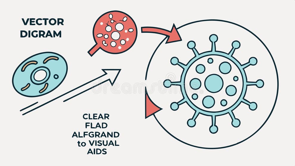 Virus Cell Structure, Microbiology Illustration Vector Design ...
