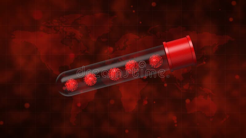 Virus Cell in Tube Visualization Concept Stock Illustration ...