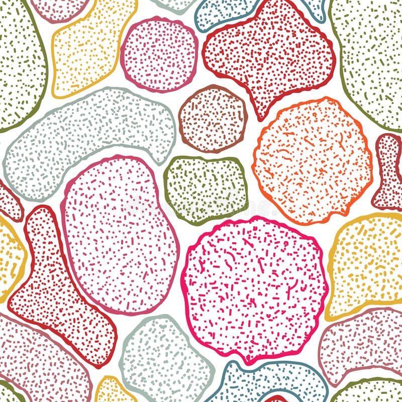 Virus Cells Seamless Texture Stock Vector - Illustration of macro ...