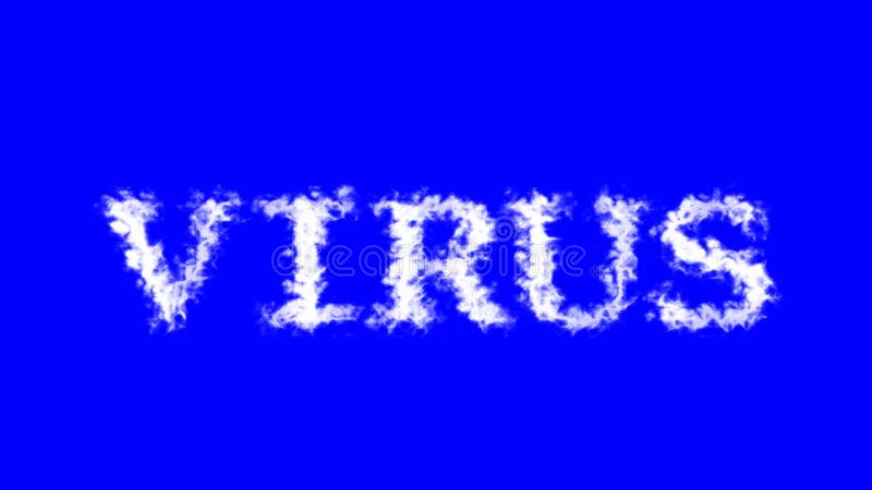 Virus Cloud Text Effect Blue Isolated Background Stock Footage - Video ...