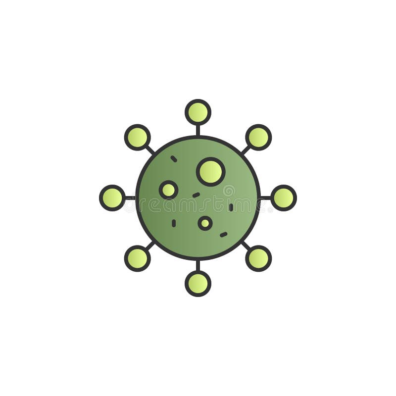 Virus Color Gradient Vector Icon Stock Illustration - Illustration of ...