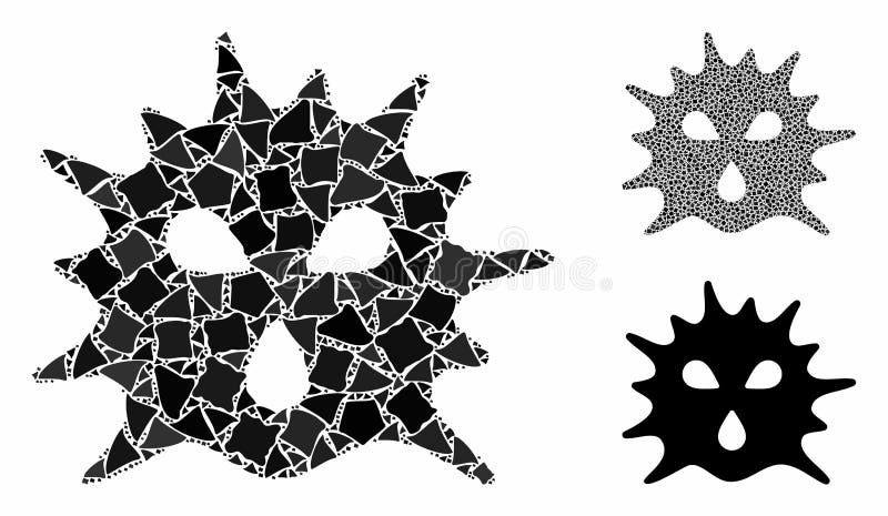Virus Composition Icon of Bumpy Parts Stock Illustration - Illustration ...