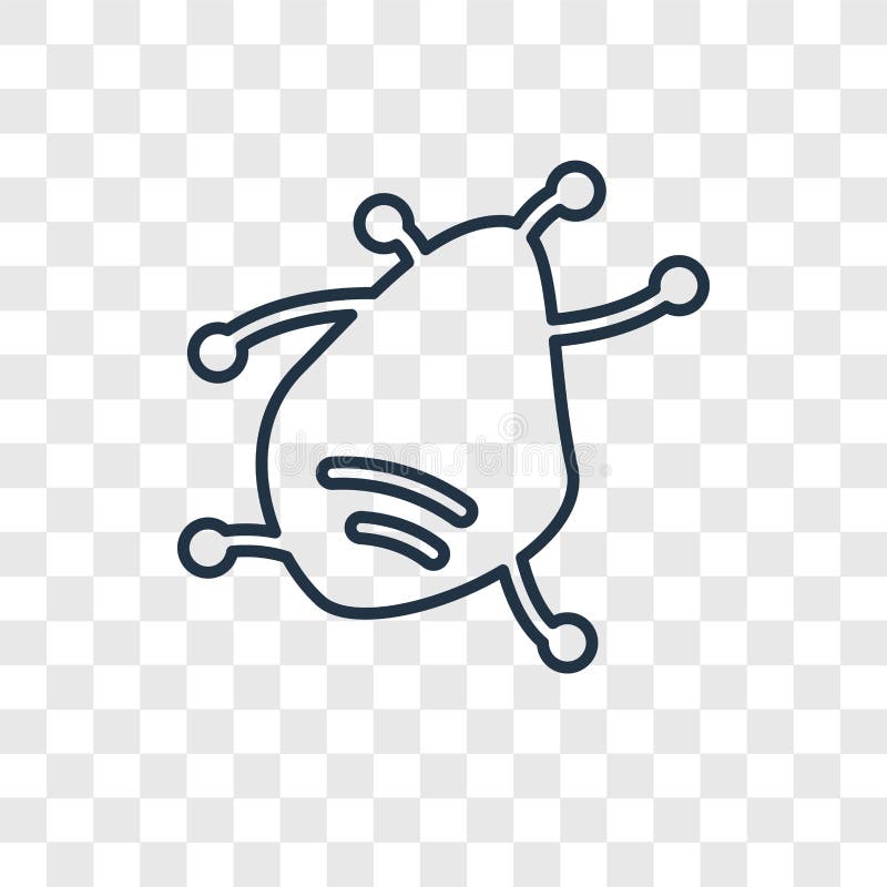 Virus Concept Vector Linear Icon Isolated on Transparent Background ...