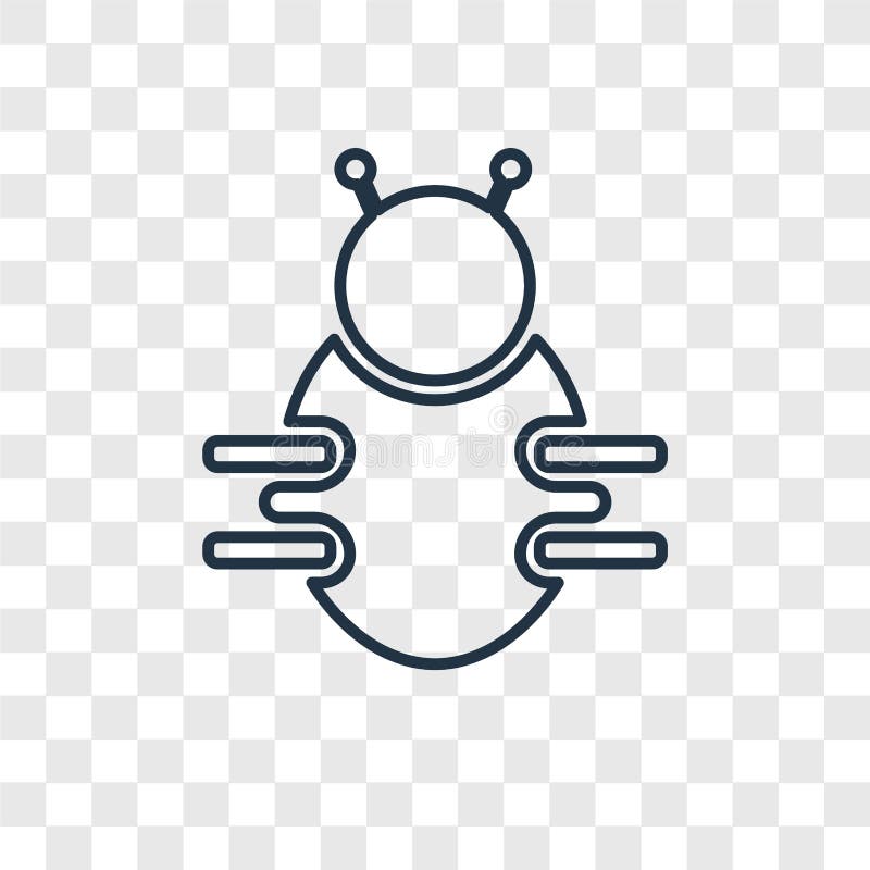 Virus Concept Vector Linear Icon Isolated on Transparent Background ...