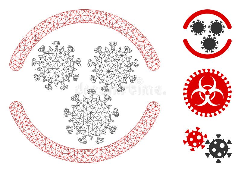 Virus Container Polygonal Frame Vector Mesh Illustration Stock Vector ...