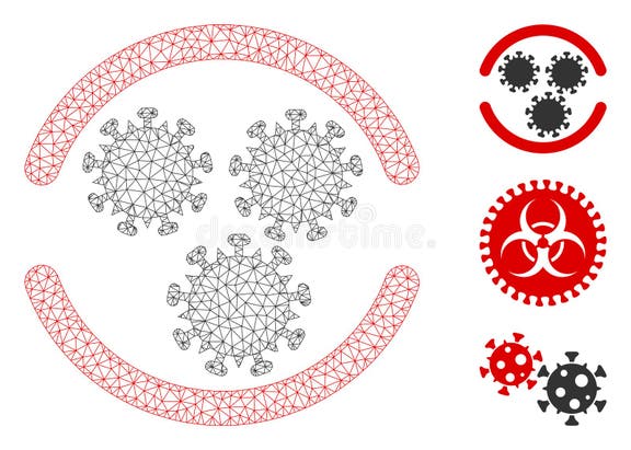 Virus Container Polygonal Frame Vector Mesh Illustration Stock Vector ...
