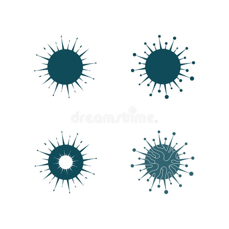 Virus Corona Virus Vector and Mask Design Logo Viral Stock Illustration ...
